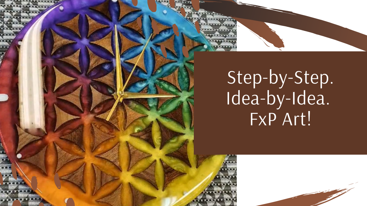 Bright and Bold Resin Clock | Handmade Timepiece