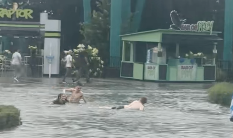 Sudden Downpour Causes Chaos at Cedar Point Amusement Park