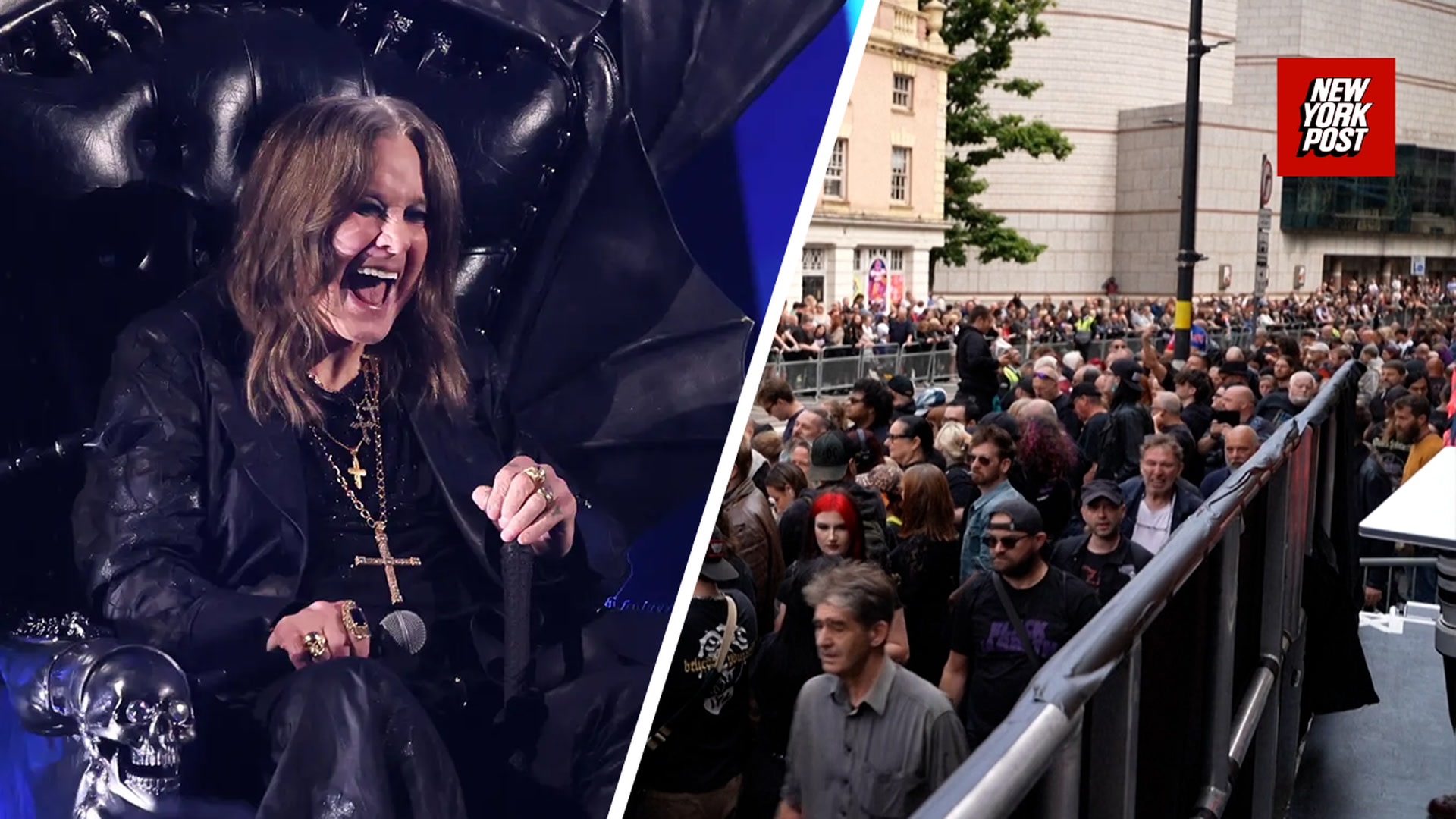 Sharon Osbourne and kids give Ozzy an emotional farewell