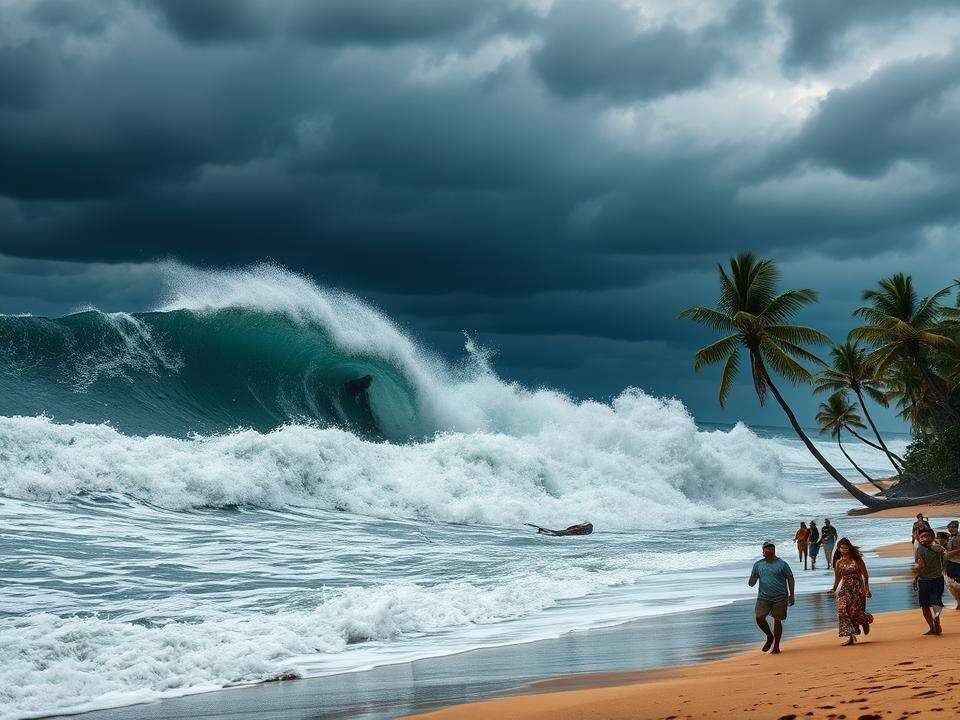 Hawaii Tsunami Warning: Terrified tourists sprint as cruise ship ...