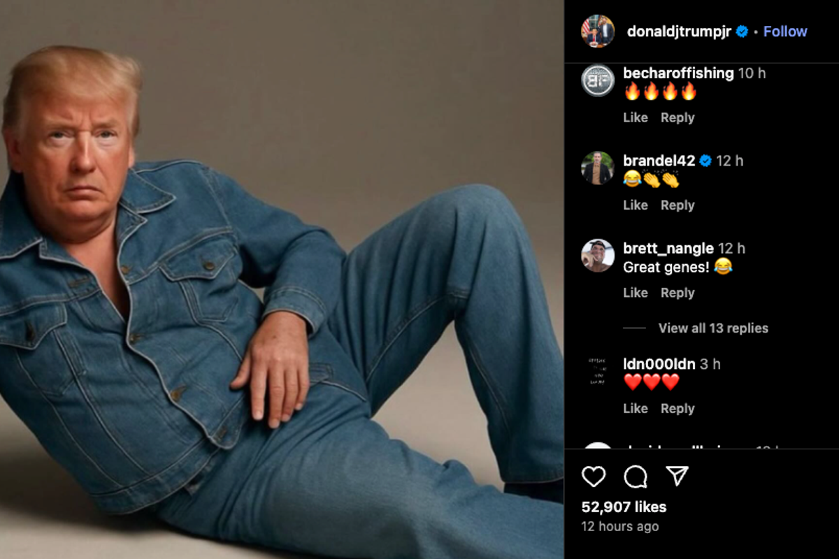 Trump Jr skewered for Instagram post where he referred to his dad’s AI ...