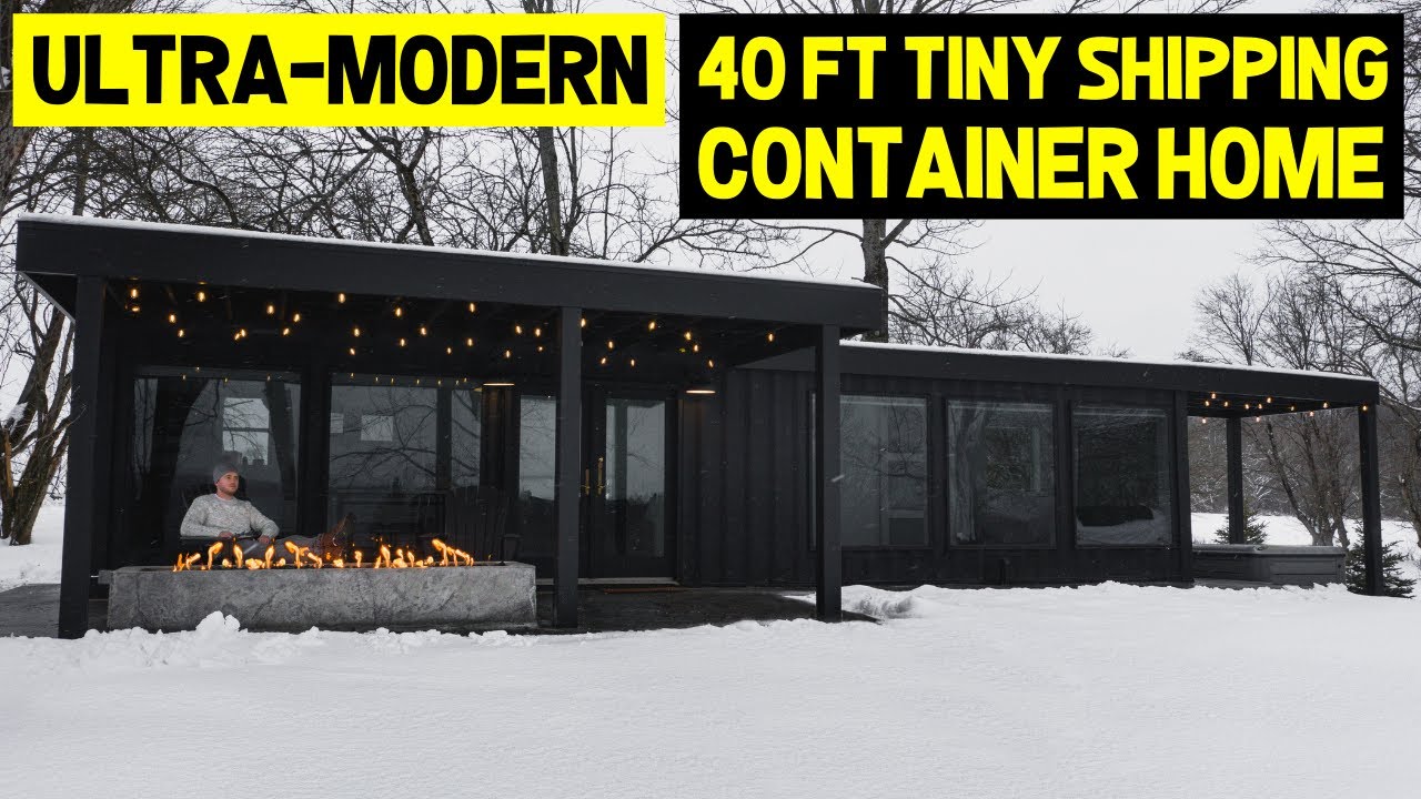 Inside a Stylish 40ft Tiny Shipping Container Home: Complete with Hot ...