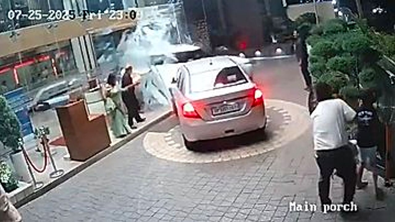 Woman lawyer reverses car into hotel lobby then does fast compo deal to ...