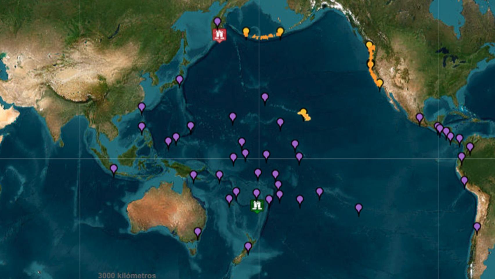 El 'Google Maps' que muestra las alertas por tsunami en todo el mundo ...