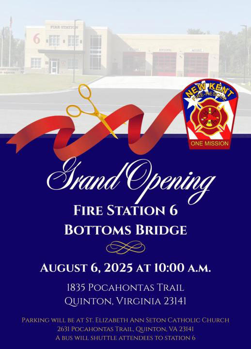 New Kent to celebrate Fire Station 6 with grand opening