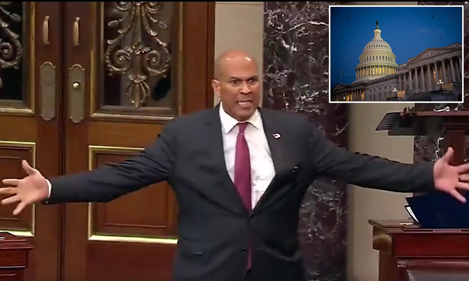 Moment Cory Booker loses it during unhinged screaming rant at ...