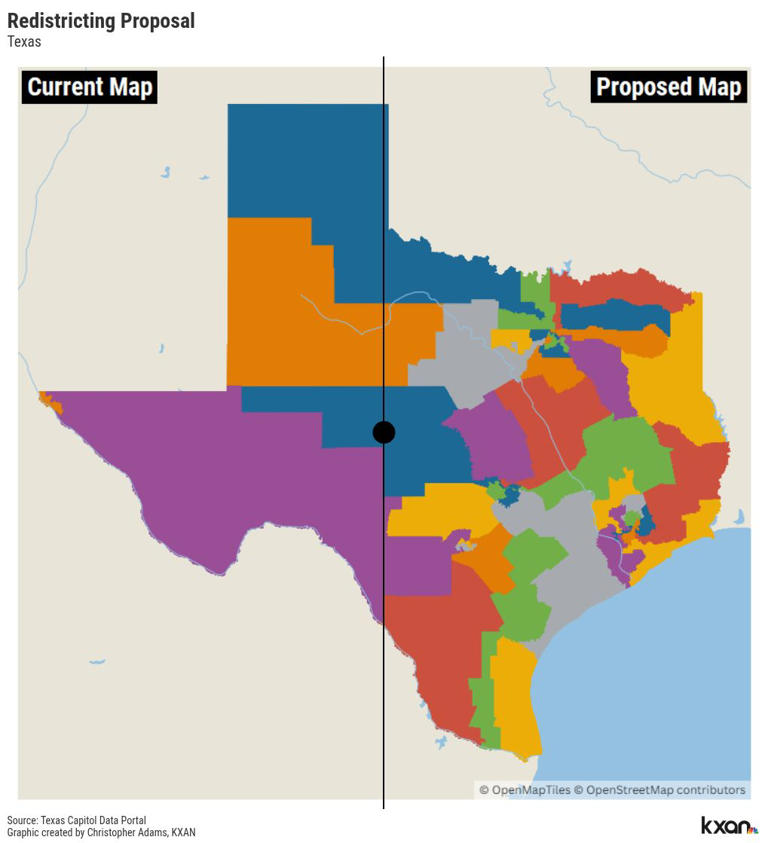 Texas Republicans release first proposal of redrawn congressional districts
