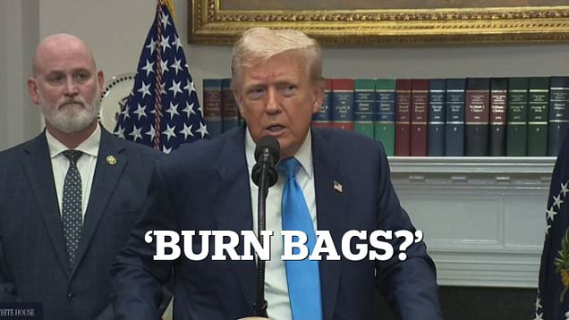 Trump talks about the 'burn bags' discovered in secret FBI room