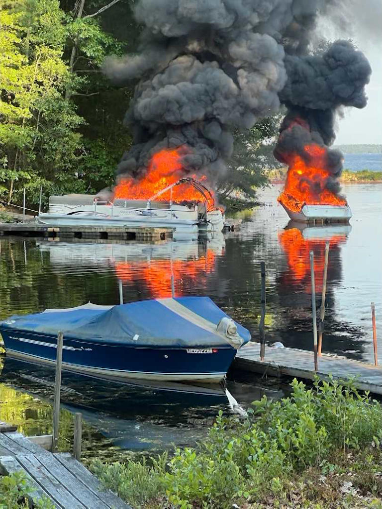 Person burned, injured by boat explosion at Sebago Lake dock