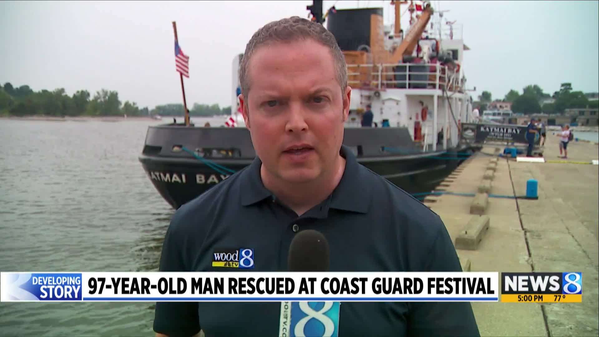 97-year-old man rescued at Coast Guard Festival