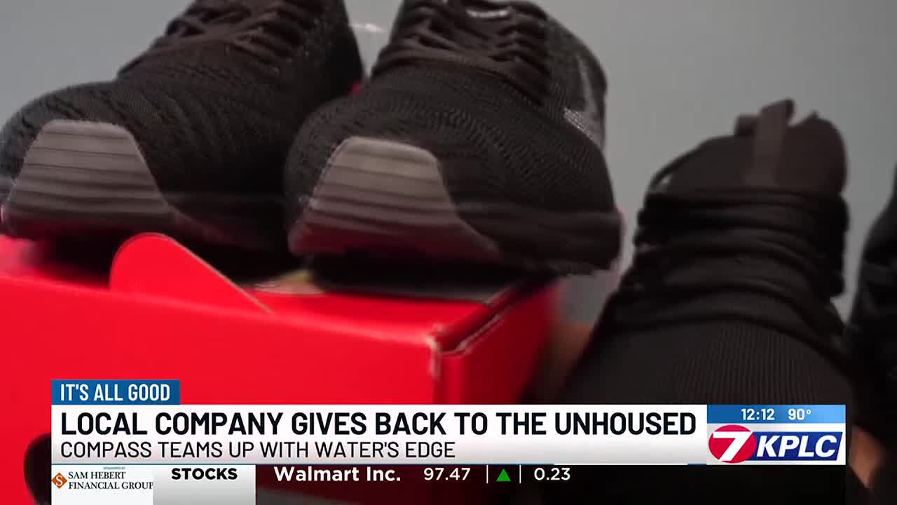 Local company makes shoe donation to unhoused community