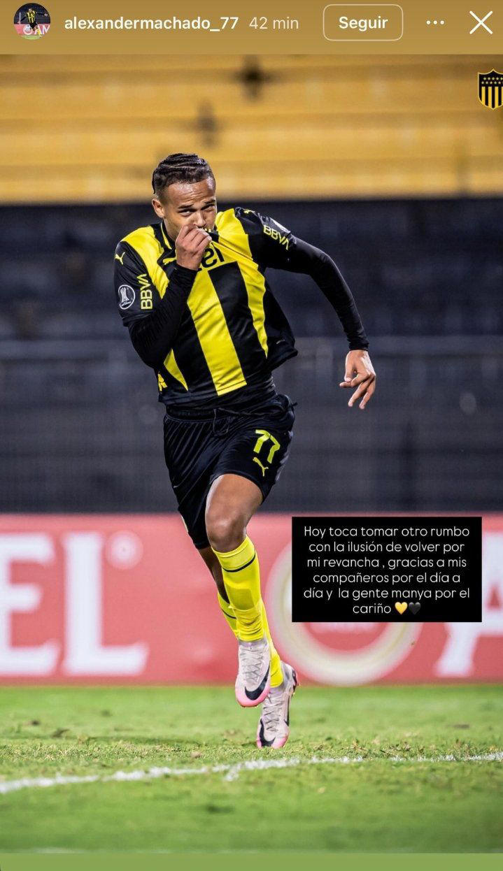 Alexander Machado y las palabras de despedida a Peñarol tras salir rumbo a Defensor