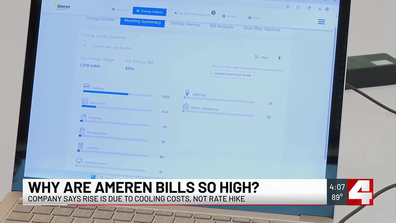 Ameren explains high electric bills this summer