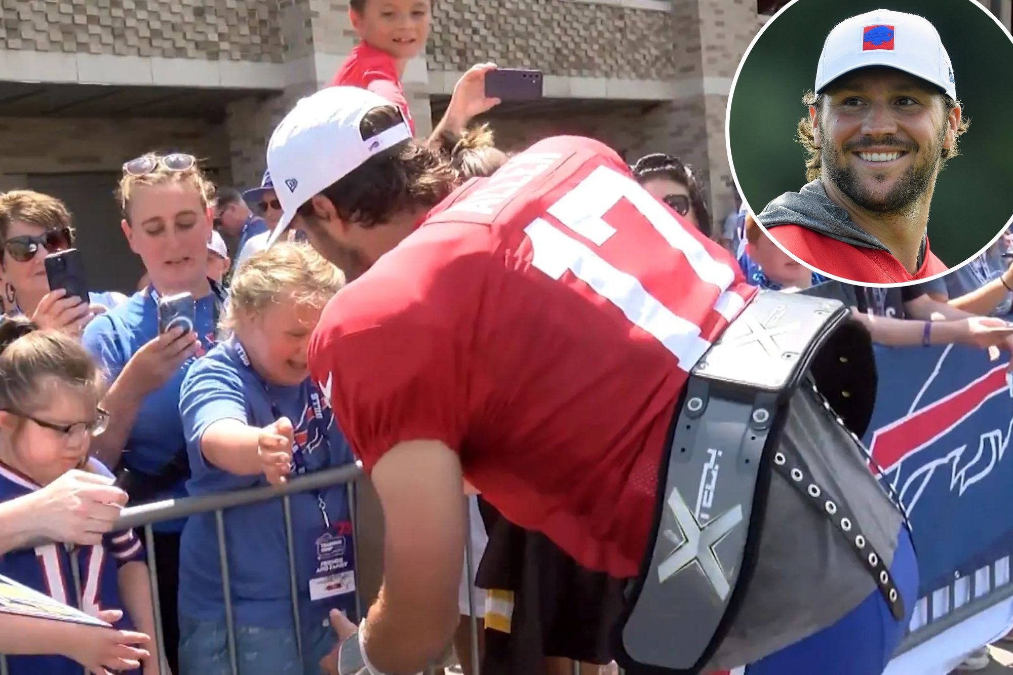 Josh Allen has touching moment with crying fan at Bills camp