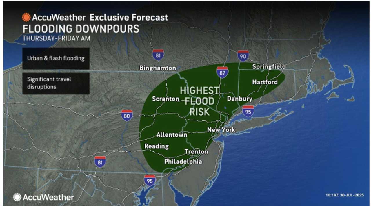 Flash Flood Risk Rises Across Northeast Corridor With Rounds Of Heavy ...