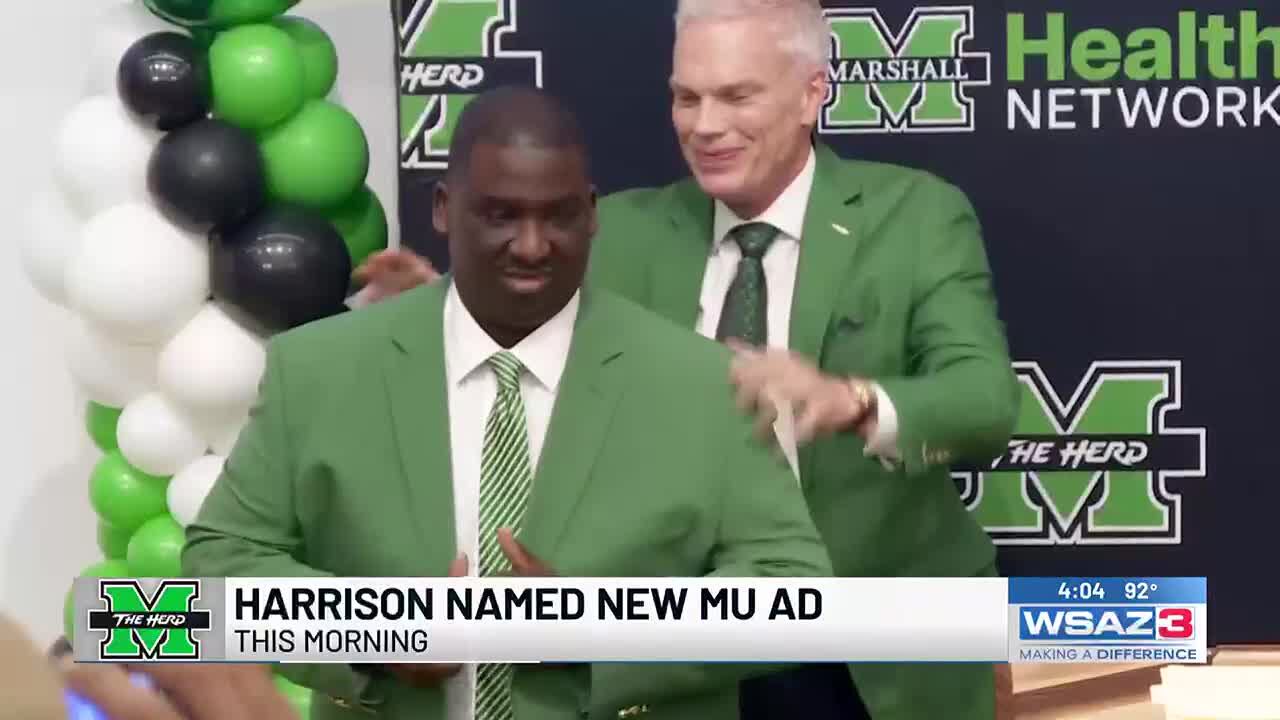 New Marshall athletic director Gerald Harrison introduced