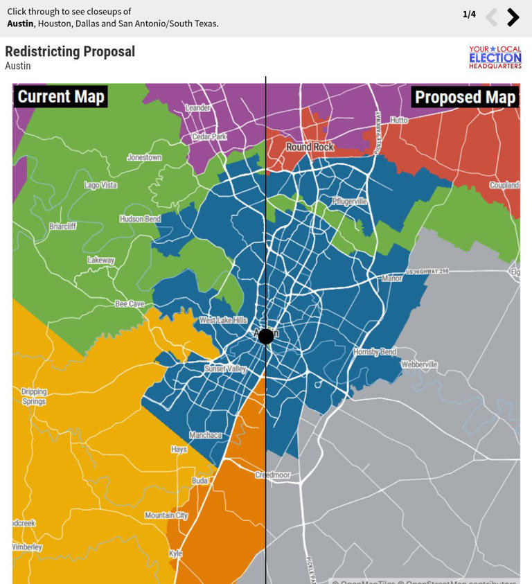 Texas Republicans release first proposal of redrawn congressional districts