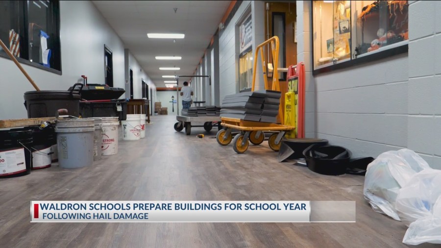 Waldron schools to reopen this school year after hail damage renovations