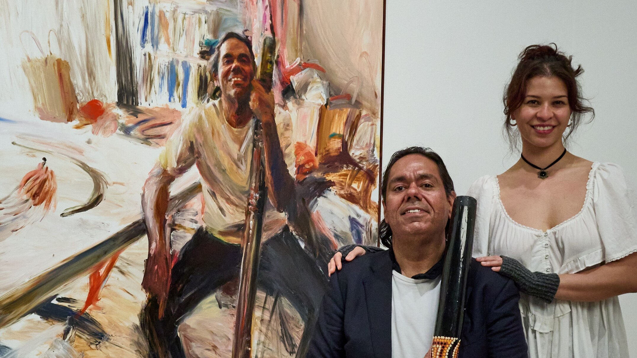 Archibald Prize People's Choice Award won by Loribelle Spirovski for portrait of William Barton