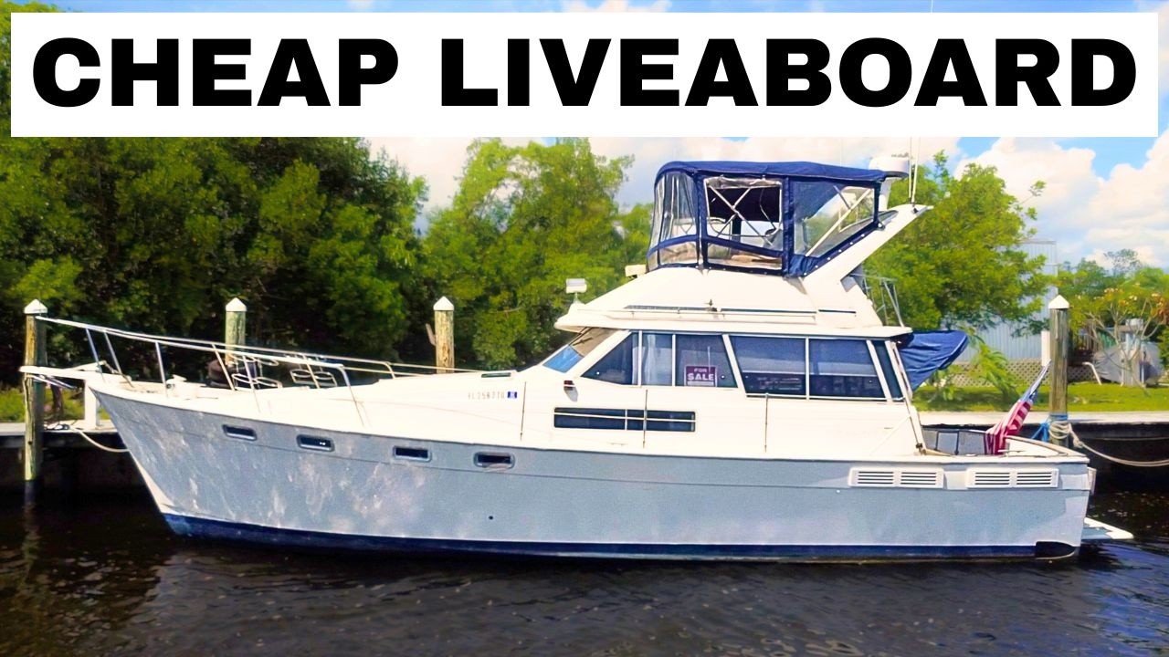 $600 Liveaboard Marina in Florida! 38' Bayliner with Hino Diesels for ...