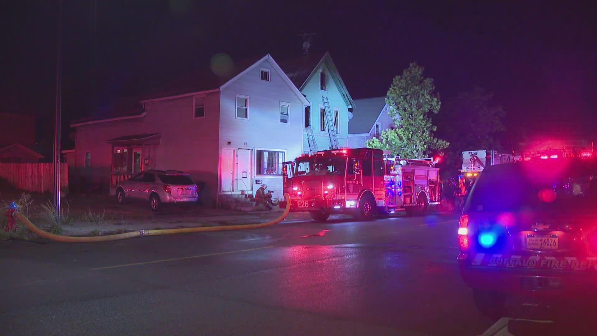 Buffalo firefighters tackle blaze at vacant Forest Avenue building