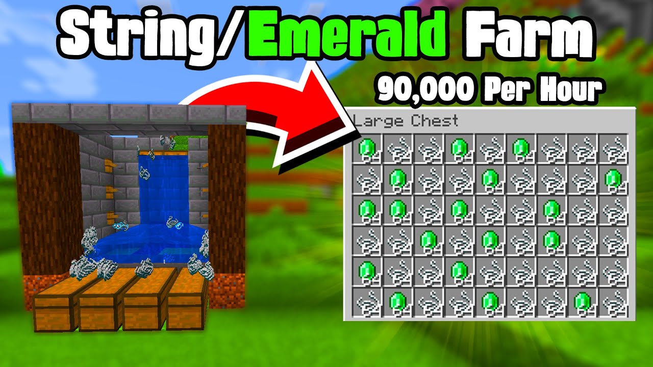 Infinite String & Emeralds Farm – Minecraft 1.21+ (Auto Trading Setup)