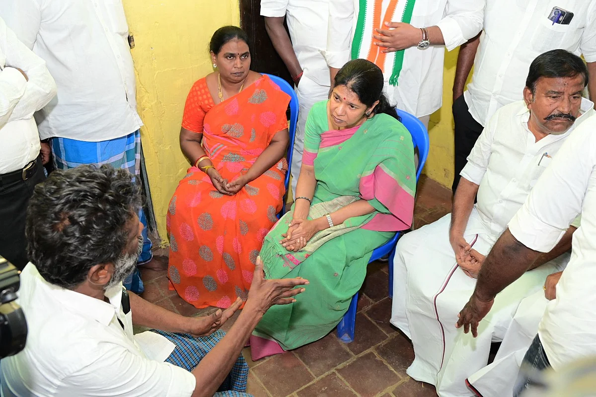 DMK MP Kanimozhi assures justice for honour killing victim Kavin Selvaganesh's family