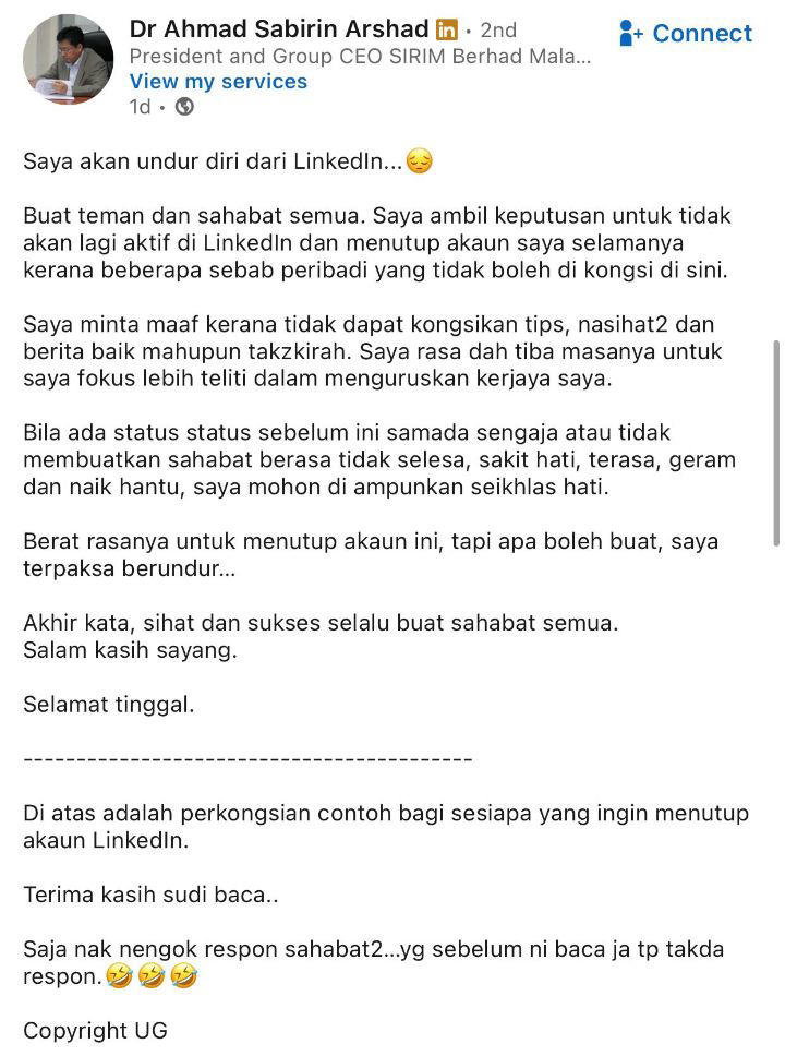 LinkedIn Woman Slammed As Troll After Blunt Response To SIRIM CEO’s Joke