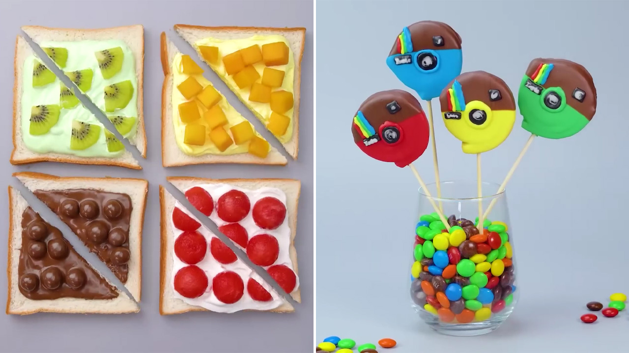Colorful Fruit Toast & Instagram Candy Pops
