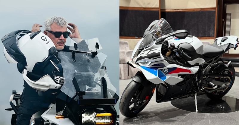 Tamil superstar Ajith Kumar turns heads riding BMW S1000RR in Dubai ...
