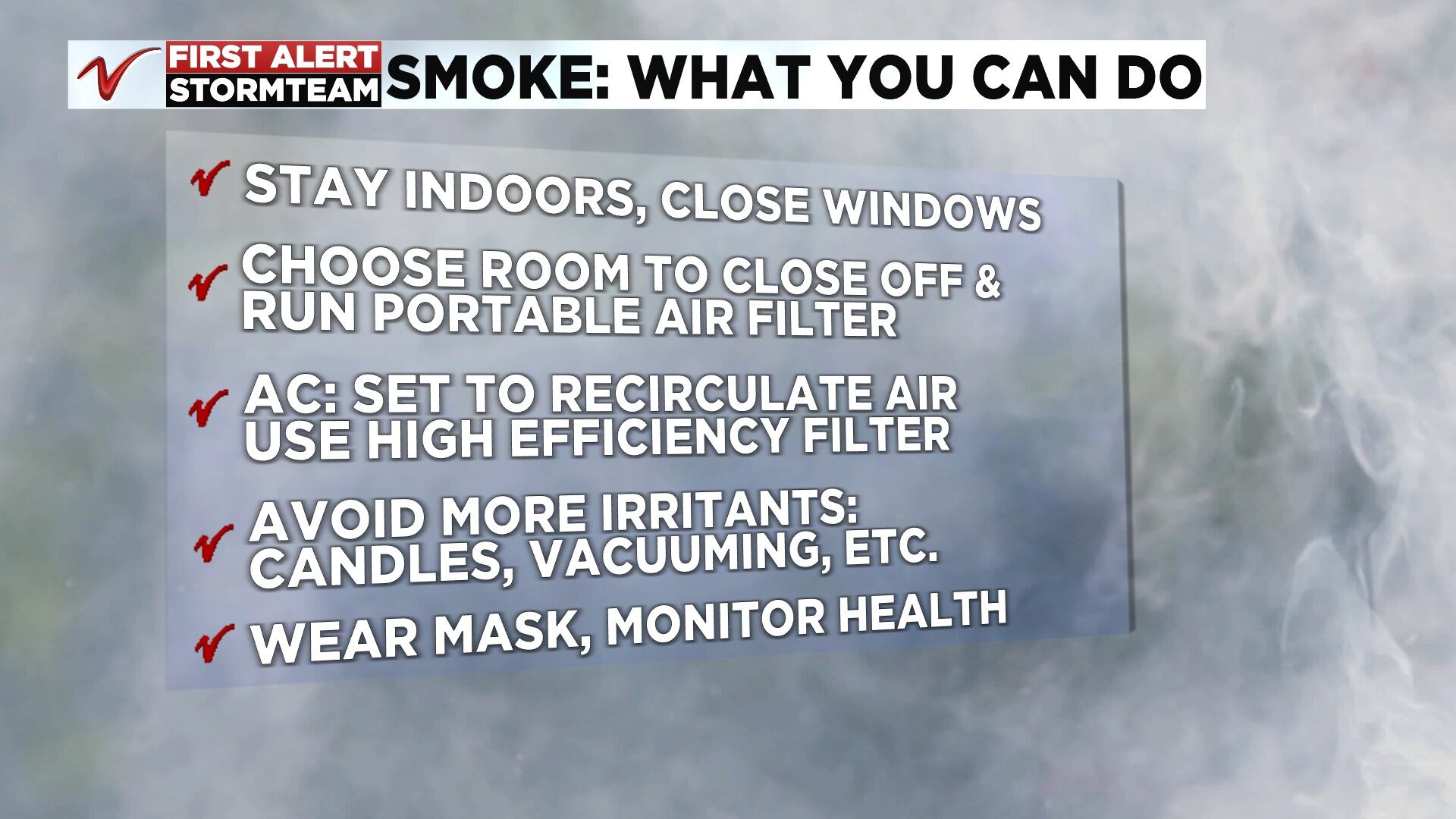 How to protect your family in long duration wildfire smoke events