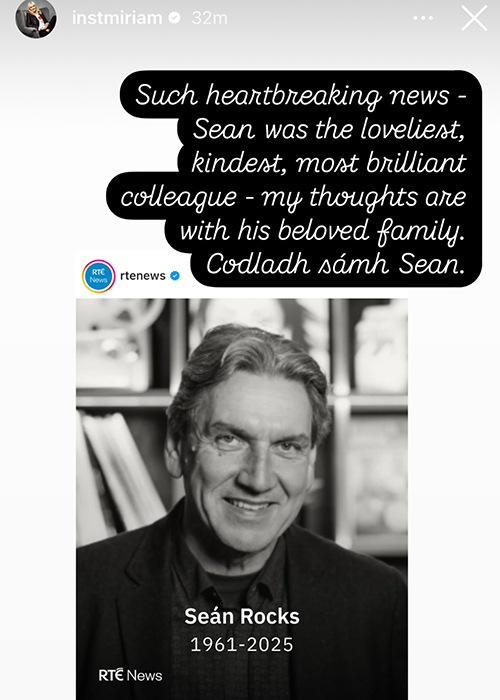 RTÉ's Seán Rocks remembered as 'brilliant broadcaster' after death at 63