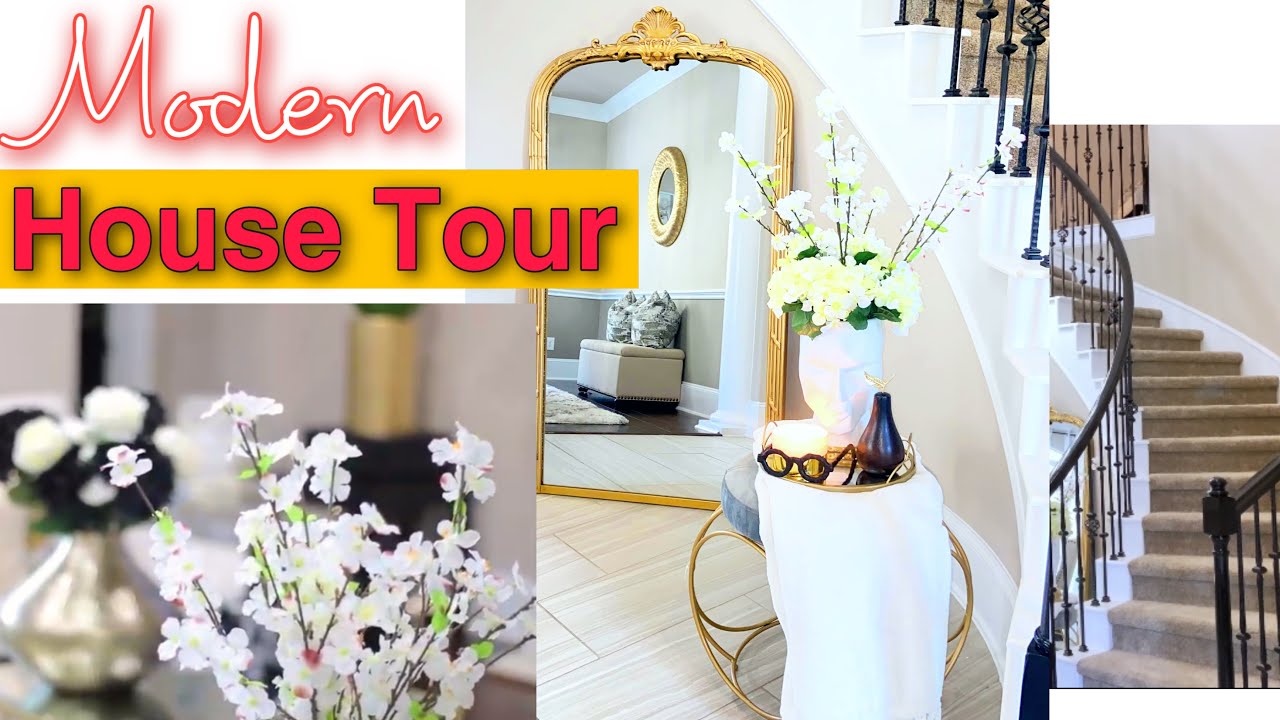 Modern Glam Interior Design and Living Room Tour for Stylish Home ...