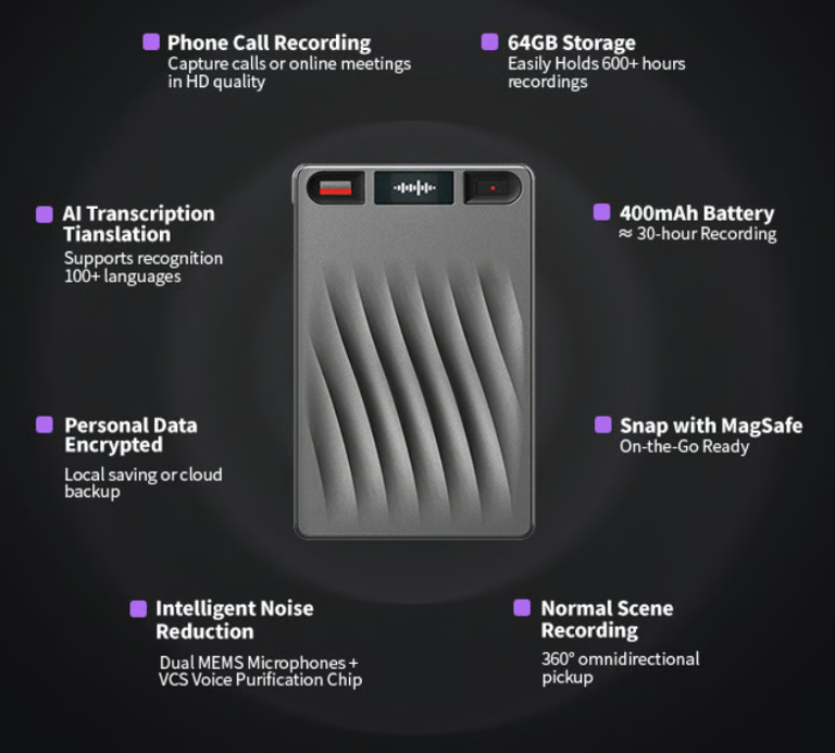RECPOINT NOTE: World’s First AI Voice Recorder Now on Kickstarter ...