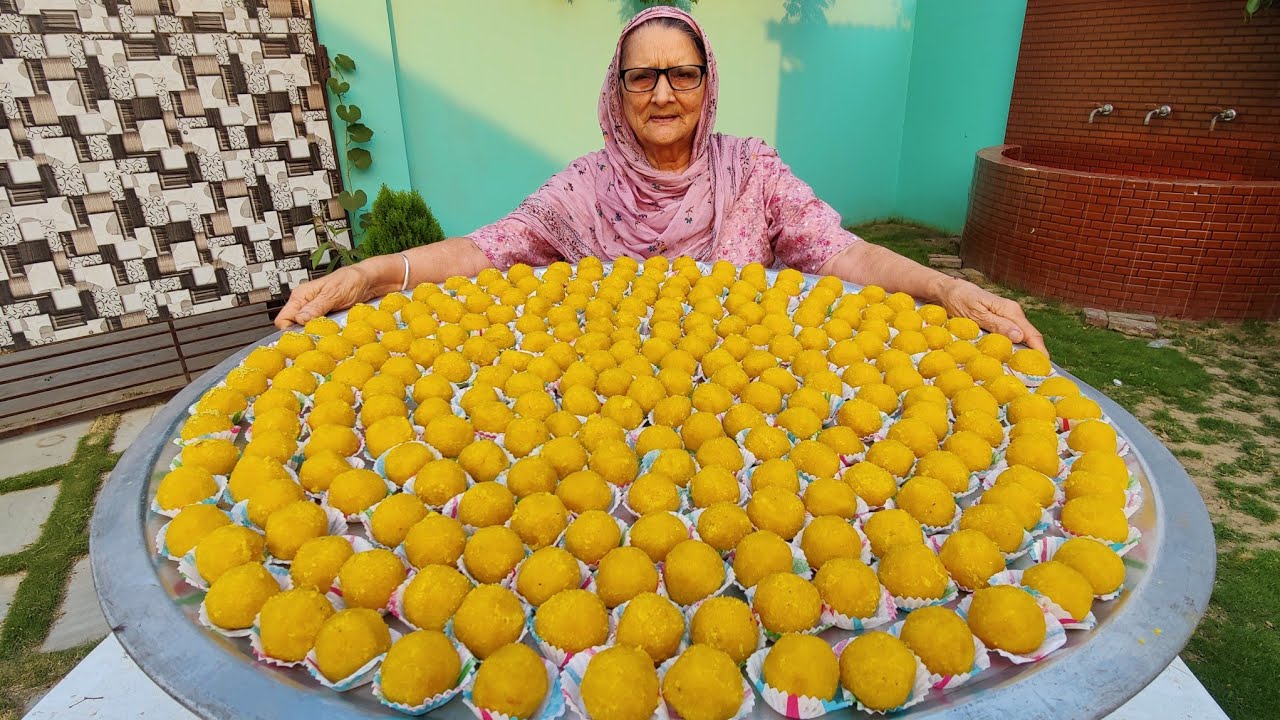 Easy Indian mango dessert made in a rural kitchen