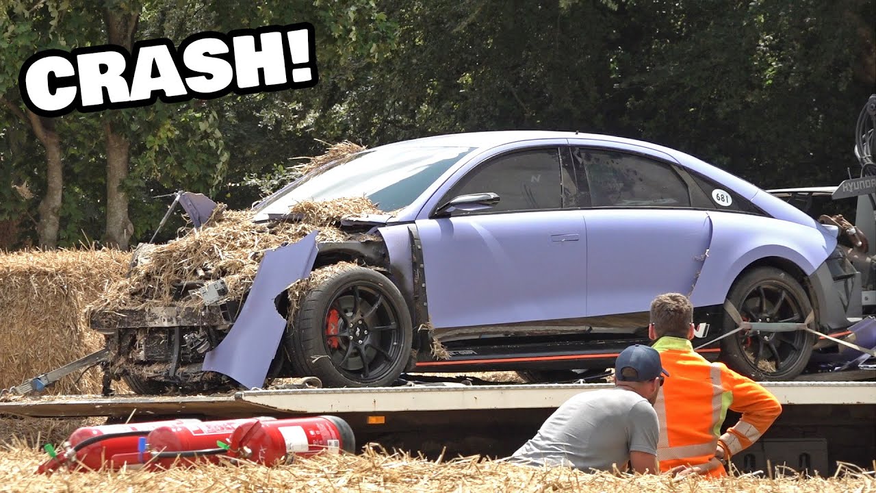 Hyundai RN22E (IONIQ 6 N) Crash beim Goodwood Festival of Speed