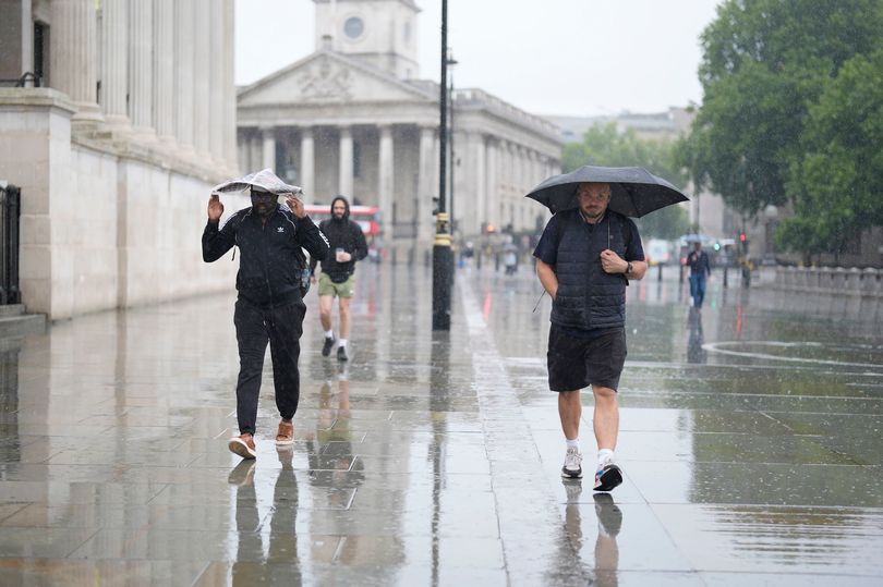 Met Office names 38 places where thunderstorms and torrential rain ...