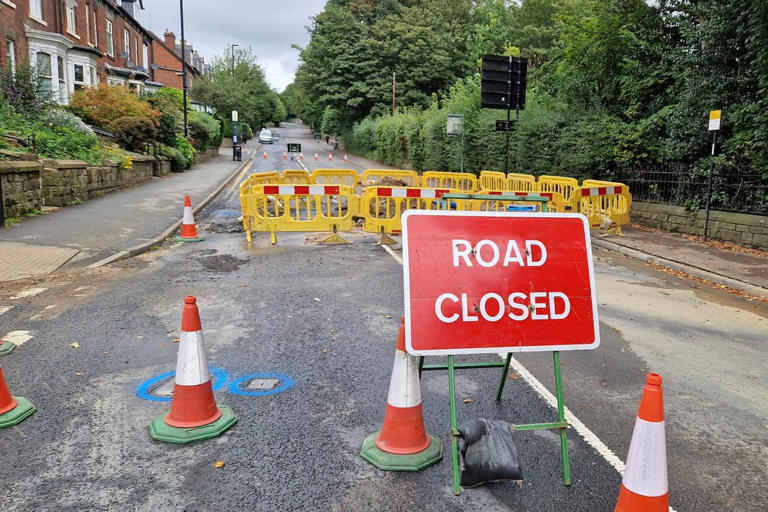 Sheffield traffic: Day two of commuter chaos on major road after water ...