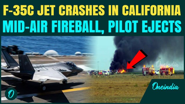 BREAKING: U.S Navy F-35C Stealth Jet Crashes In California | Pilot ...