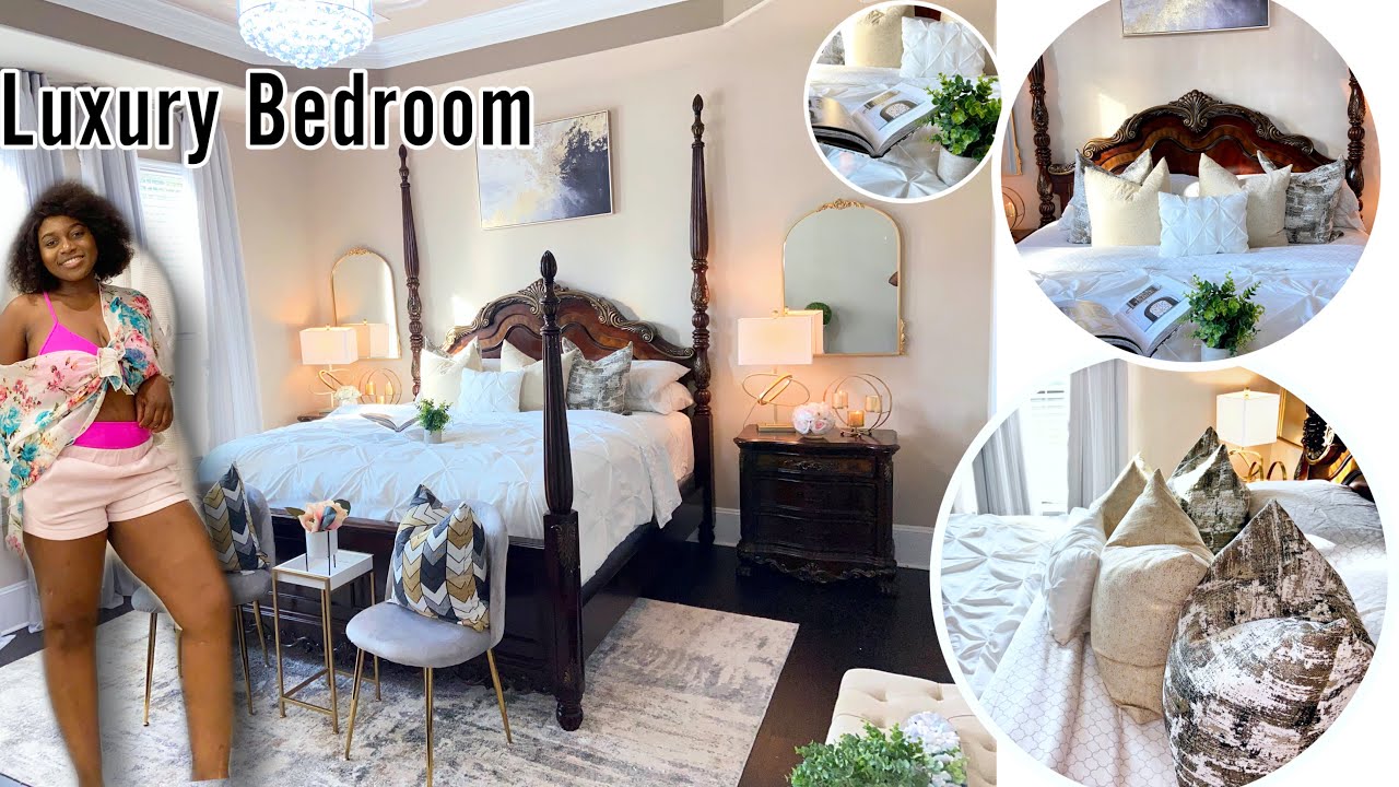 Luxury Bedroom Tour with Elegant Decorating Ideas Featuring Brown Furniture