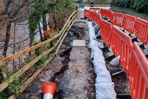 Start date confirmed for landslip repair works on Mitford Road near Morpeth
