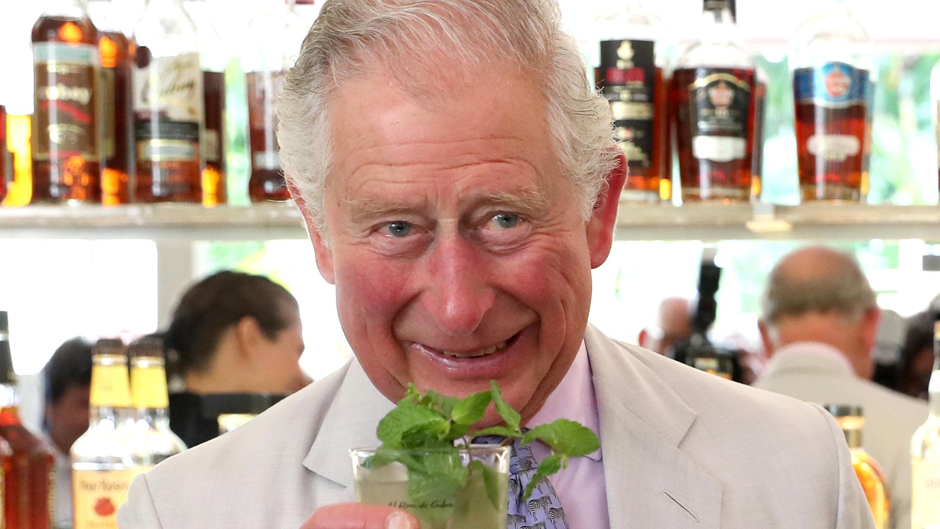 King Charles' al fresco gin bar pictured at royal home - and it's pink