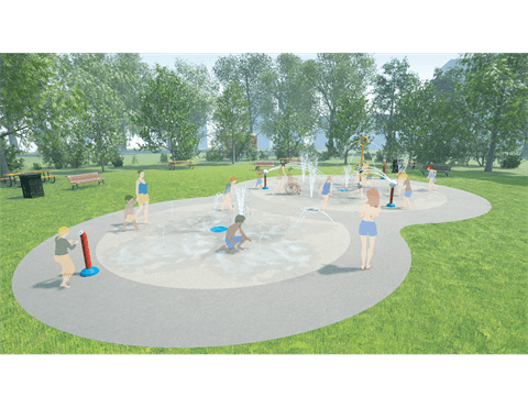 Baseball-themed splash pad opens next to Eastwood baseball field