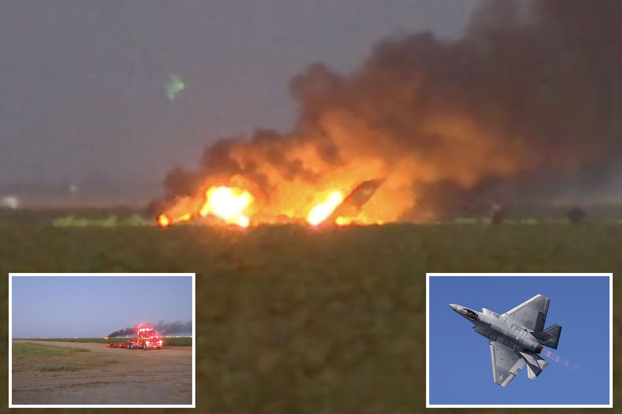 F-35 fighter jet crashes in California, pilot ejects safely