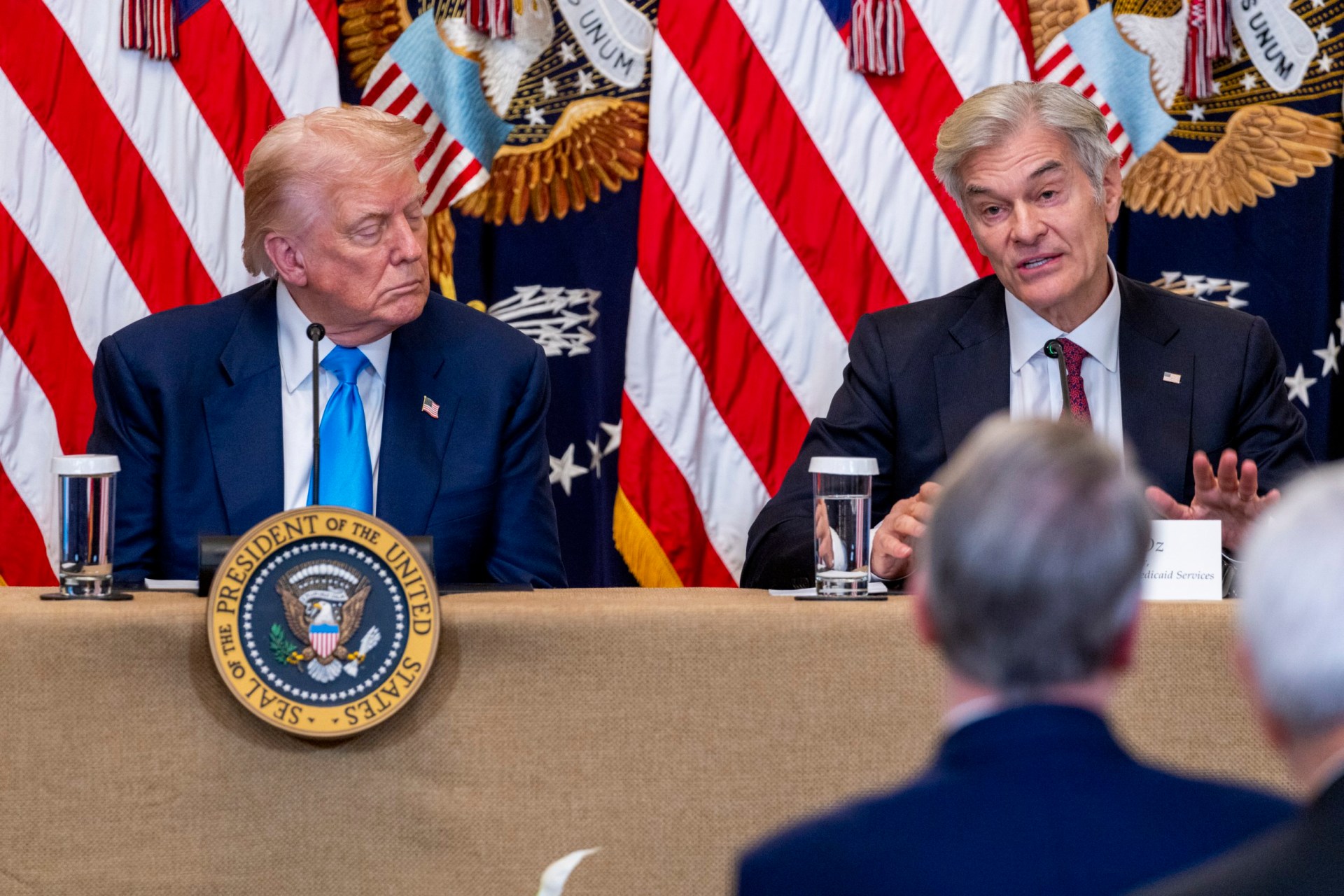 Donald Trump struggles to stay awake during conference