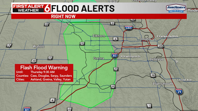 Heavy rain, crashes impact morning commute in Omaha metro