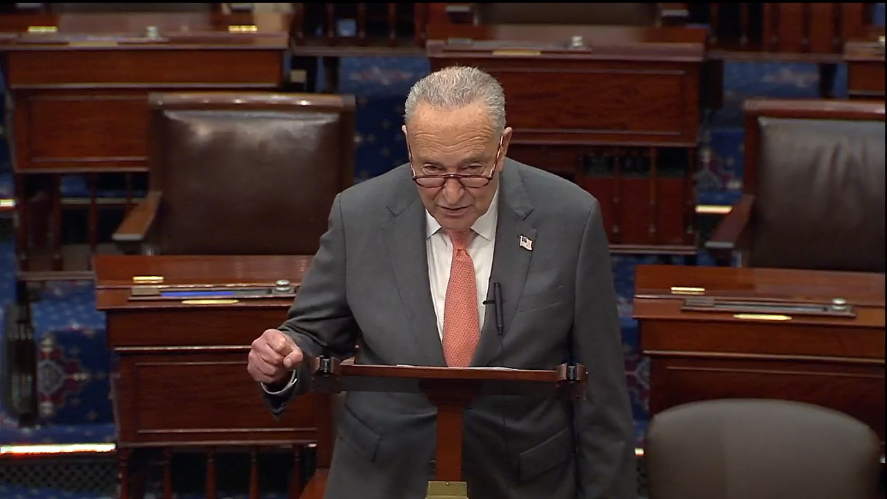 'They Told The Truth!': Chuck Schumer Mocks Scott Bessent For Slipping ...