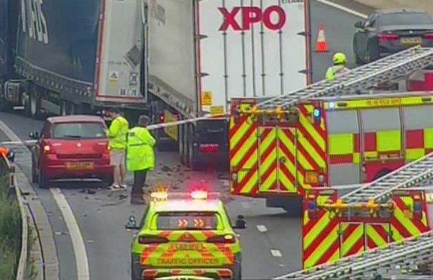 Major motorway closed near London after crashes