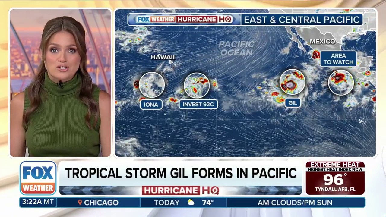Tropical Storm Gil forms in Pacific Ocean