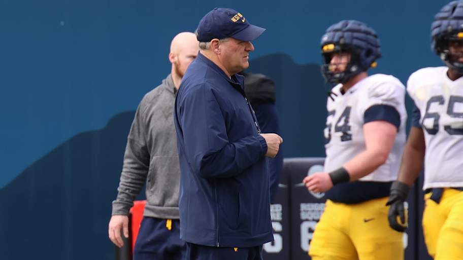 Rodriguez Jokes About Needing Portal Help After WVU WRs Struggle on Day One